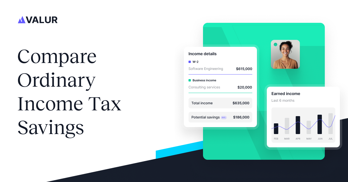 Ordinary Income Tax Savings Calculator | Valur Tax Comparison Tool